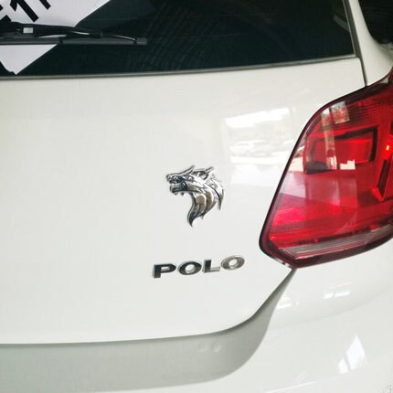 3D Metal Wolf Head Badge Emblem Decals Car Motorcycle Stickers Bronze ...