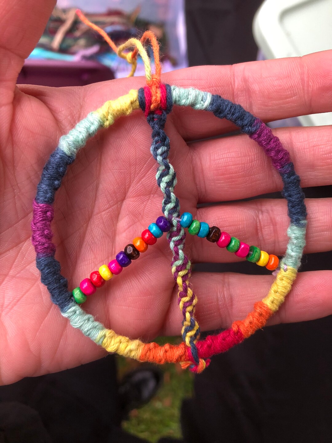 Mini Rainbow Peace Sign - Etsy