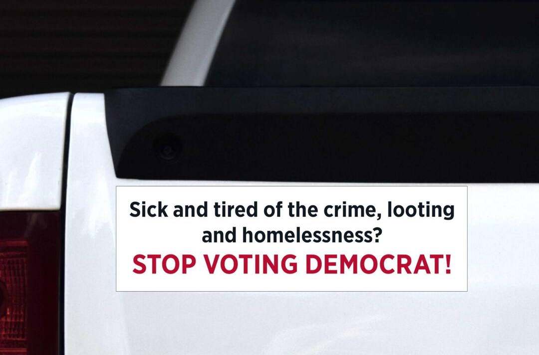 Stop Voting Democrat Bumper Sticker - Etsy