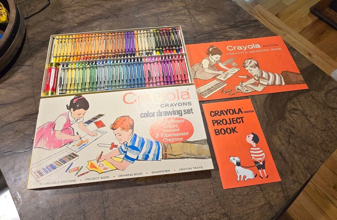 Binney & Smith Crayola Crayons Color Drawing Set No. 72 Never Used - Etsy