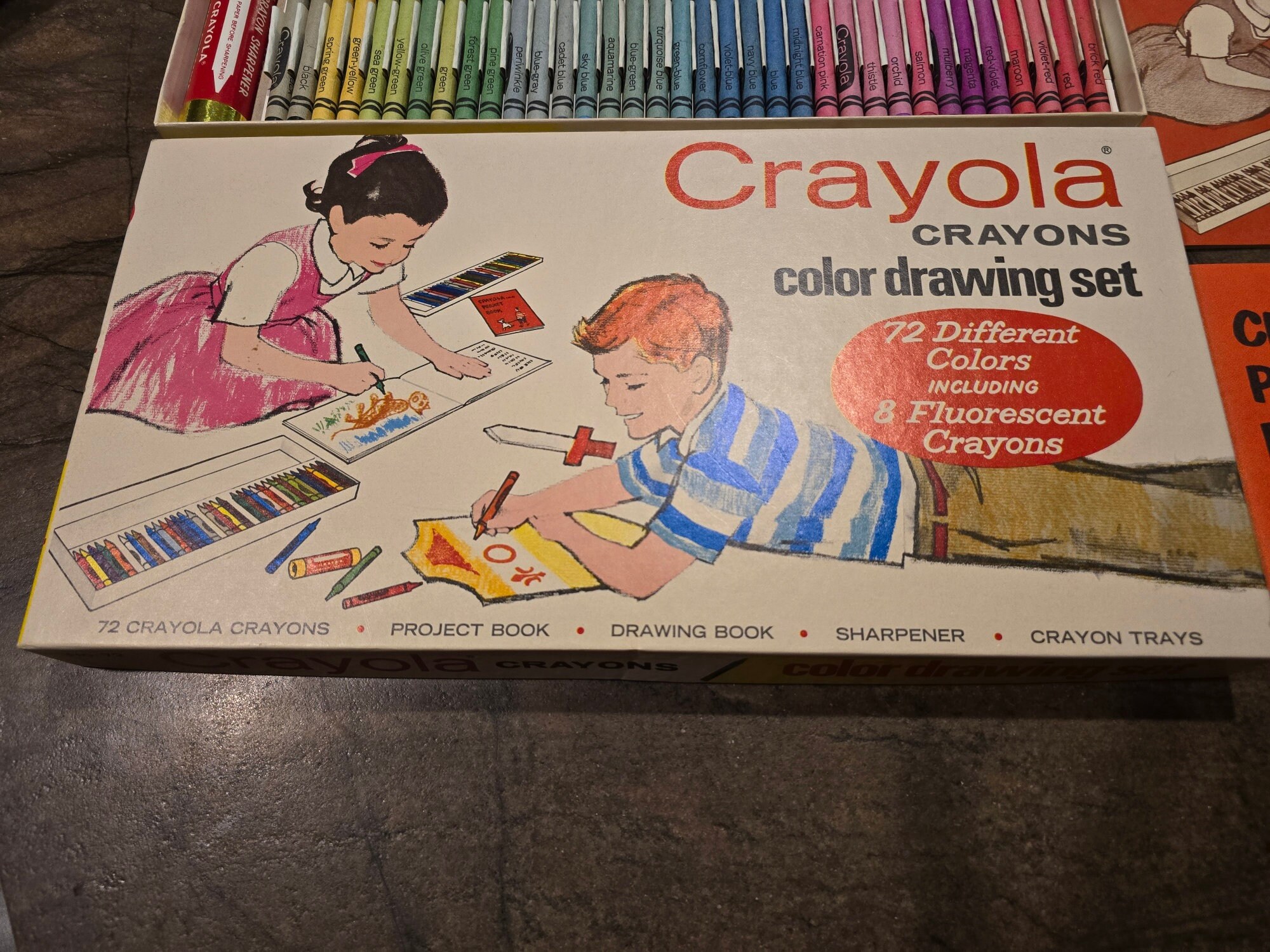 Binney & Smith Crayola Crayons Color Drawing Set No. 72 Never Used - Etsy
