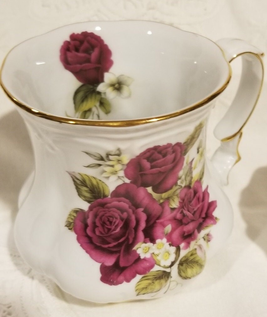 Fielder Keepsakes Tankard and Tea Bag Strainer With Drip Tray Magenta ...