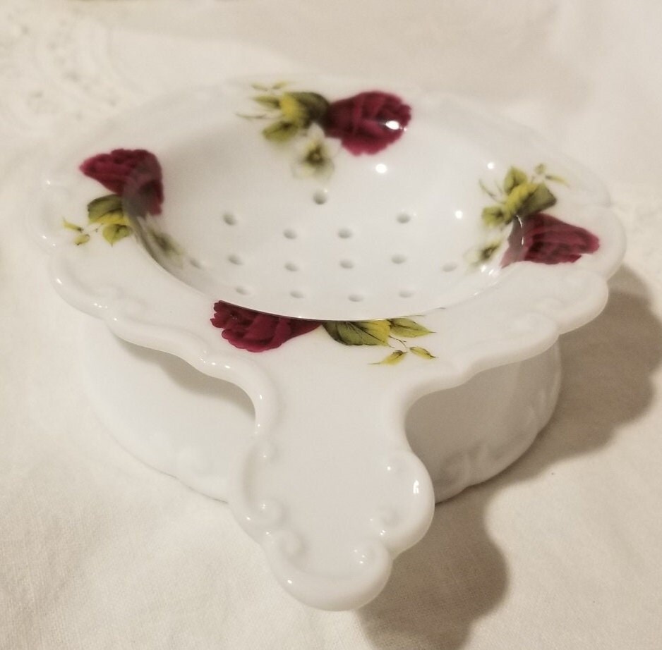 Fielder Keepsakes Tankard and Tea Bag Strainer With Drip Tray Magenta ...