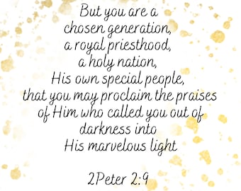 1 Peter 2 9 Wall Art - Etsy