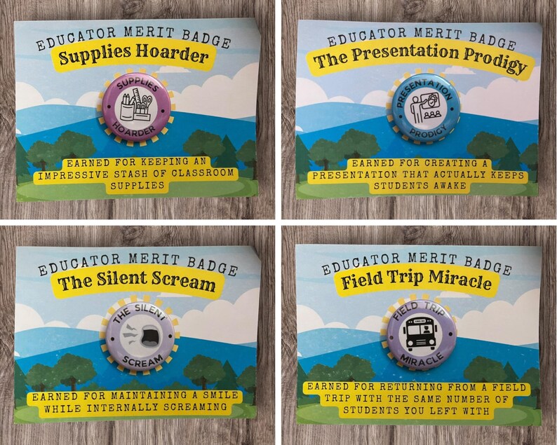 Educator Merit Badges - Etsy