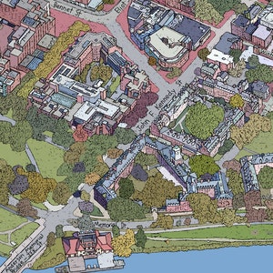 Map of Harvard University - Main Campus and Harvard Square Transit Map ...