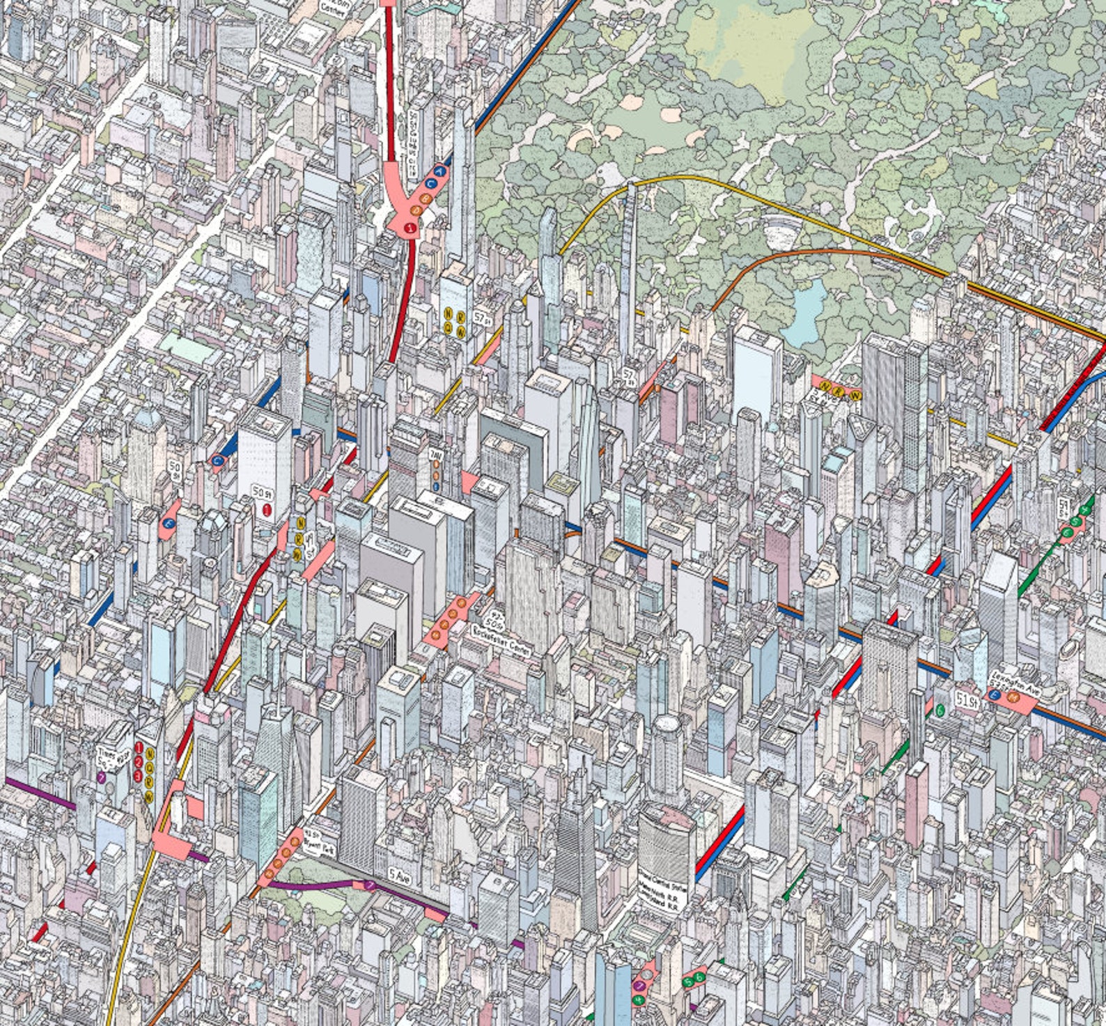 Map of NYC Midtown Manhattan Subway New York City READ DESCRIPTION ...