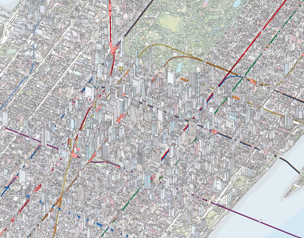 Map of NYC Midtown Manhattan Subway New York City READ DESCRIPTION ...