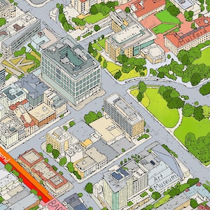 Map of Berkeley. UC Berkeley Map - Etsy