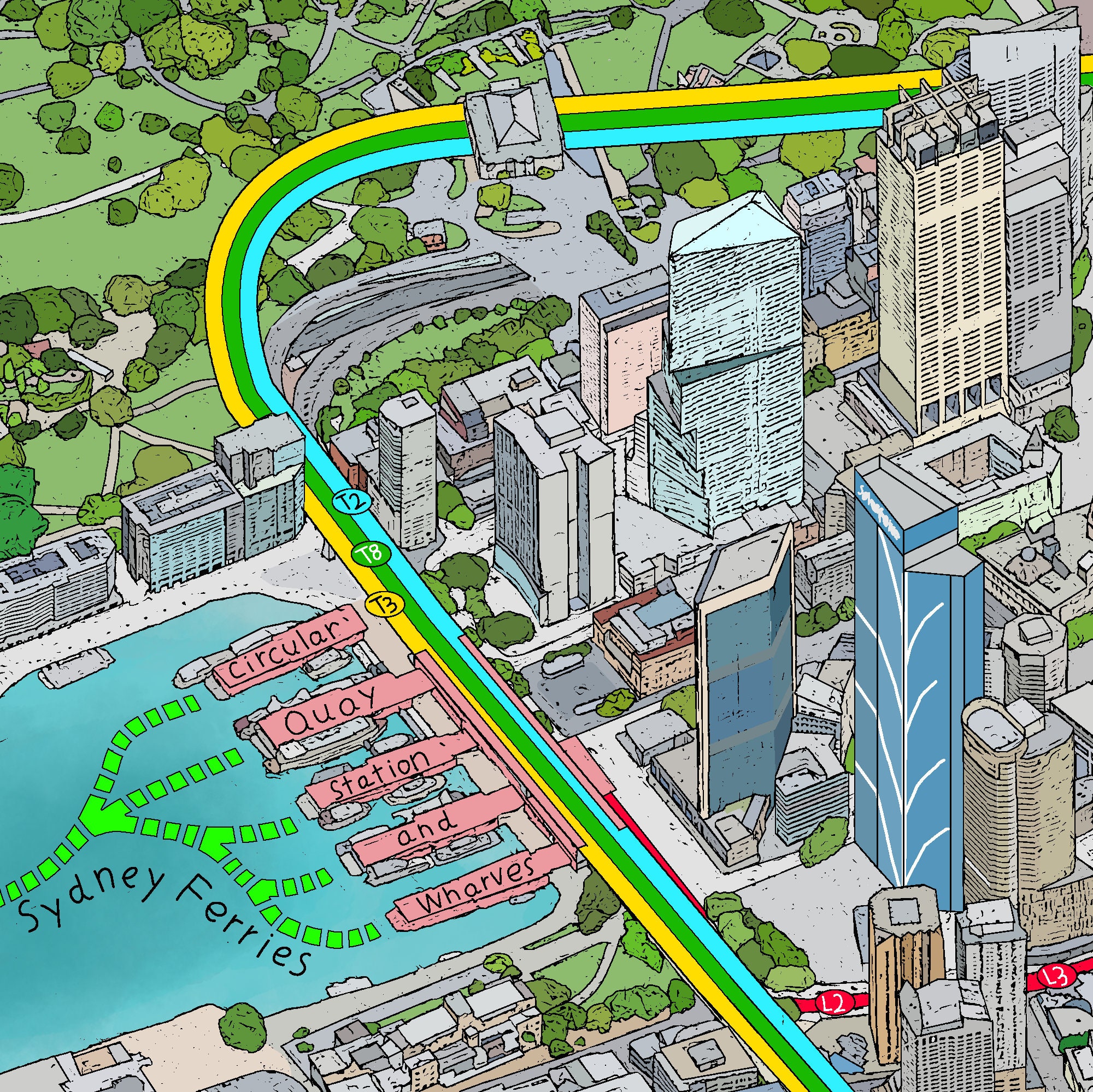 Map of Sydney Australia 47" by 33" - Etsy