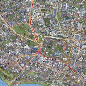 Map of Harvard University - Main Campus and Harvard Square Transit Map ...