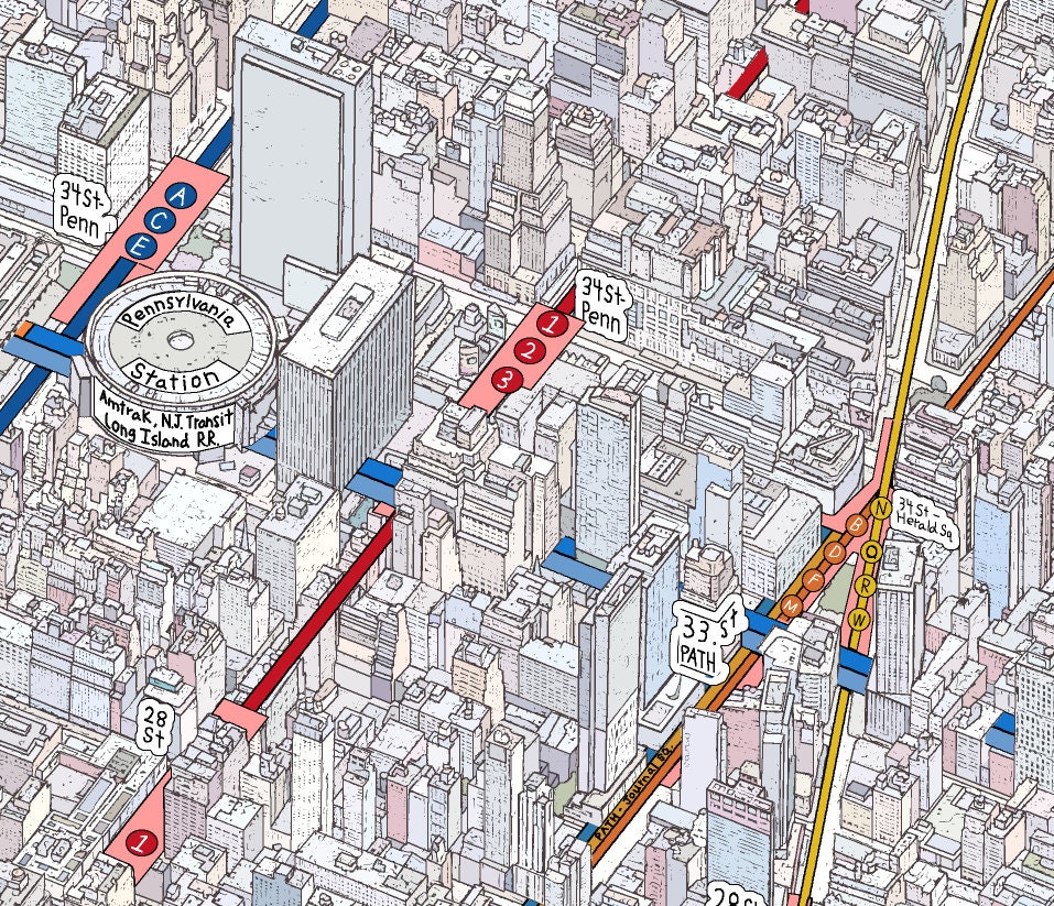 Map of NYC Midtown Manhattan Subway New York City READ DESCRIPTION ...