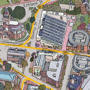 Map of Harvard University - Main Campus and Harvard Square Transit Map ...