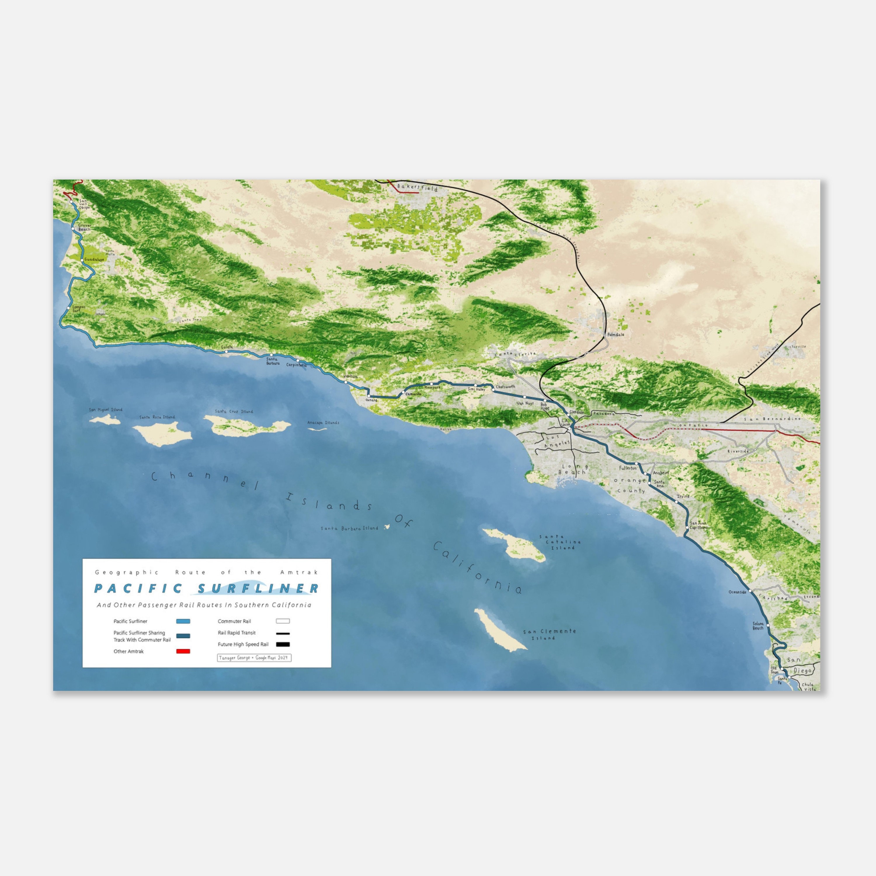 Amtrak Map California Printable Maps
