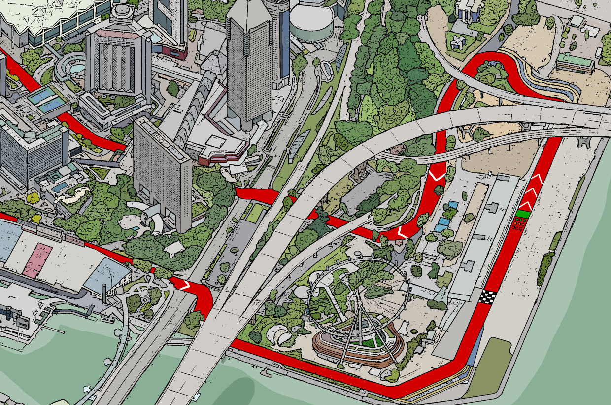Singapore F1 Circuit Singapore Grand Prix 2023 Map 18 X 24 Inches - Etsy