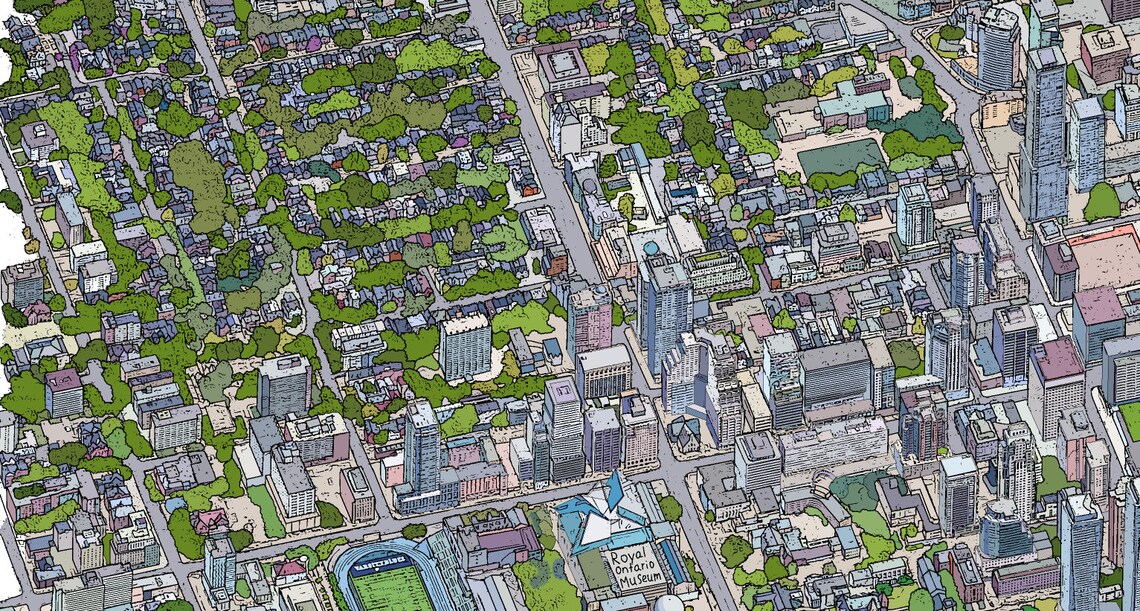 Map of Toronto Downtown, Toronto Subway Map - Etsy