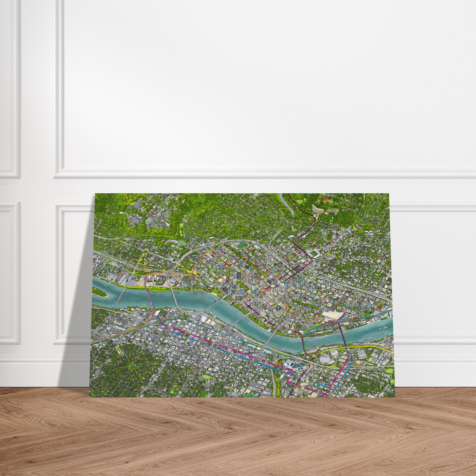 Map of Downtown Portland Map of MAX and PDX Streetcars - Etsy
