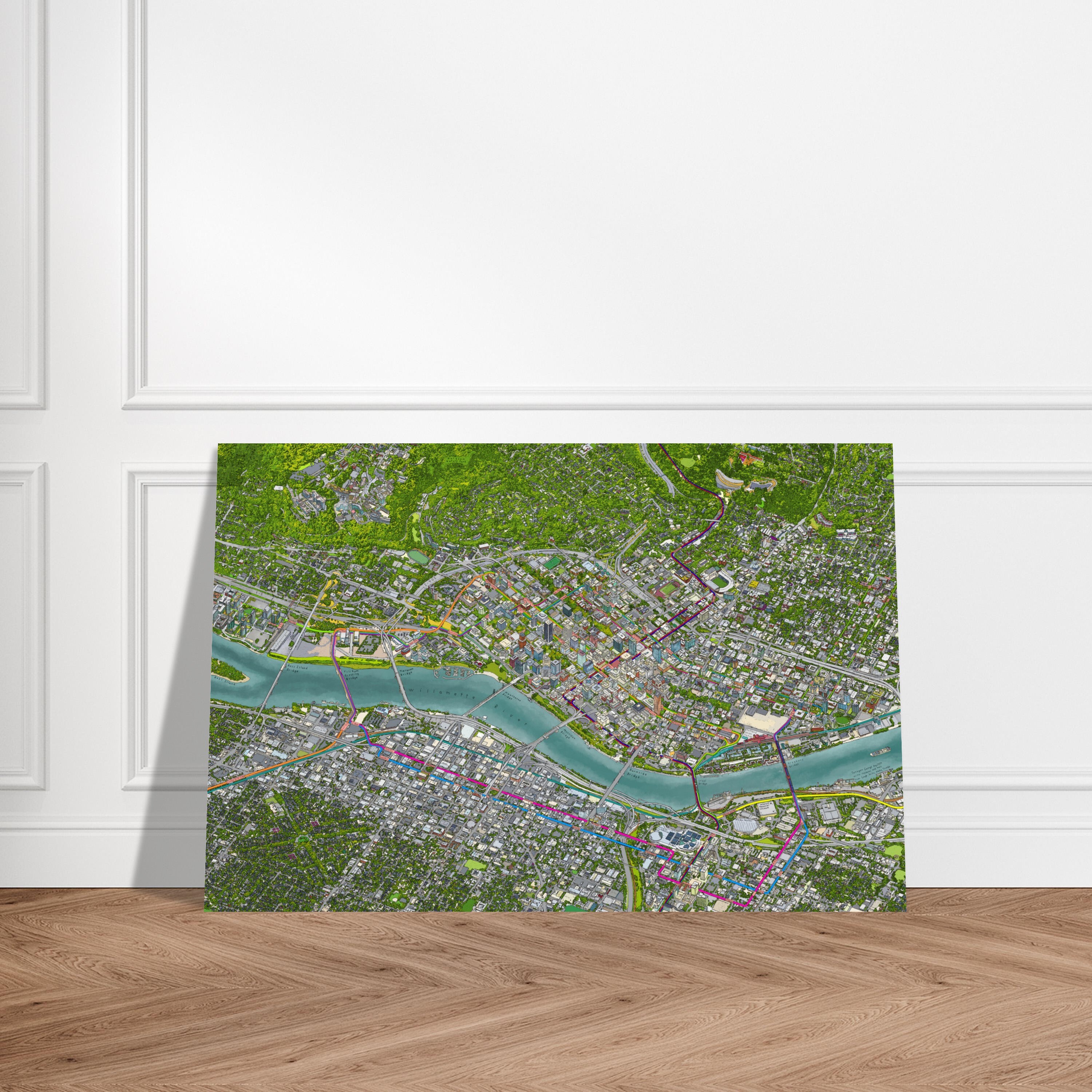 Map of Downtown Portland Map of MAX and PDX Streetcars - Etsy