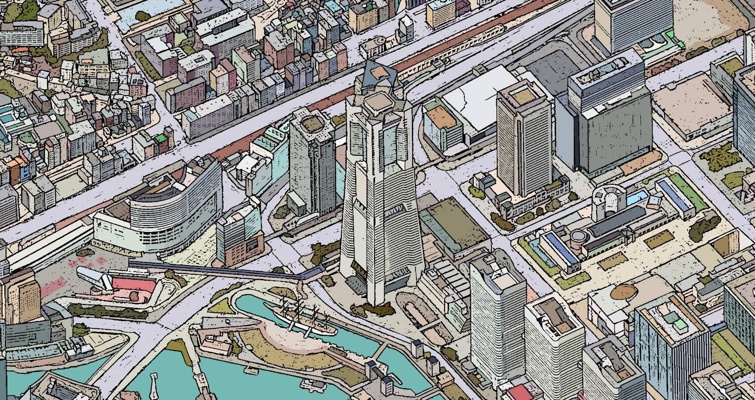 Map of Yokohama Japan. 28" X 20" Transit Map - Etsy