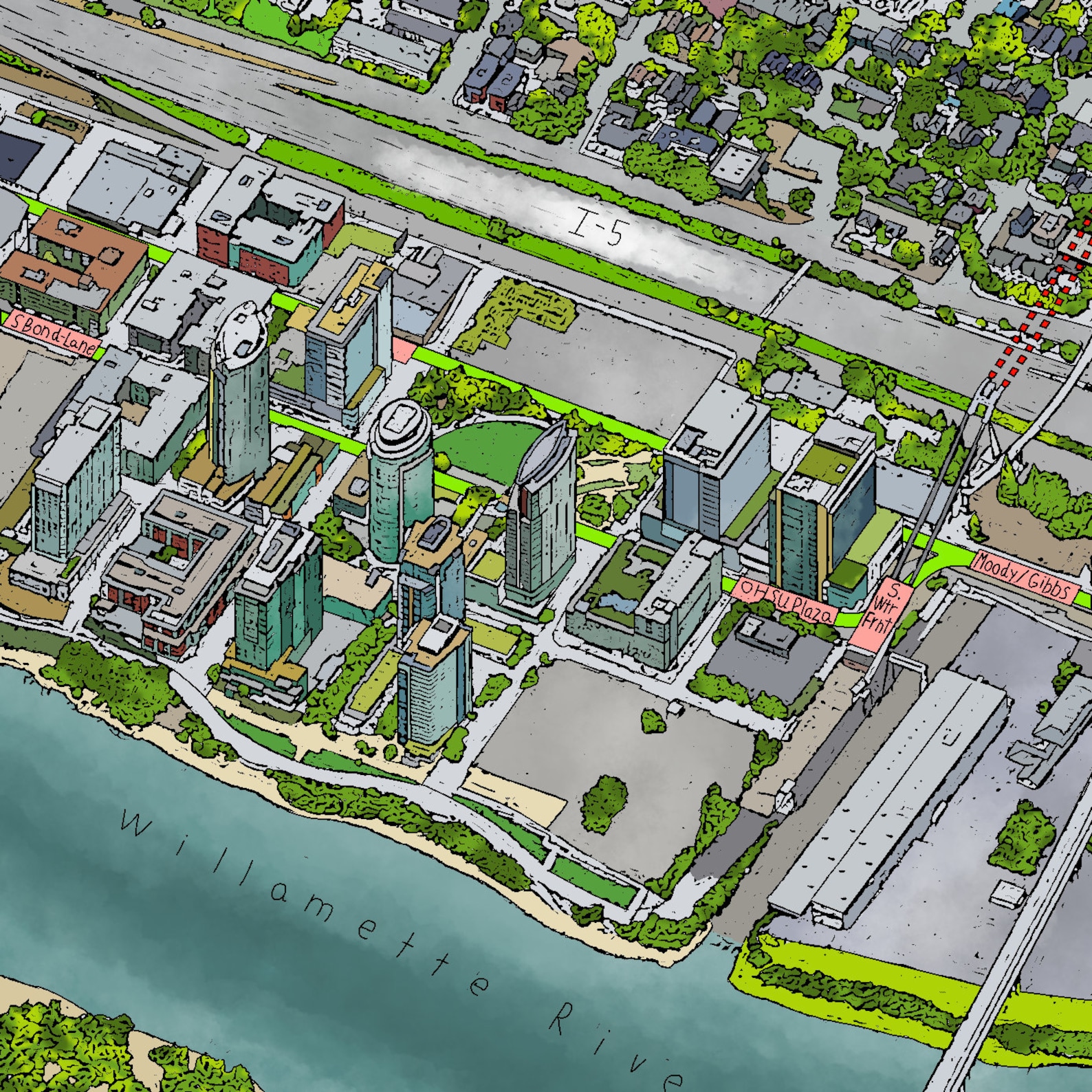 Map of Downtown Portland Map of MAX and PDX Streetcars - Etsy