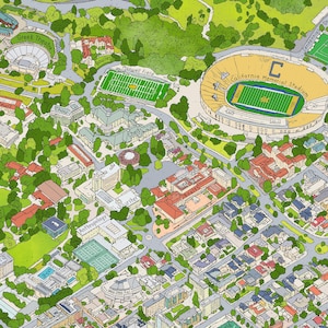 Map of Berkeley. UC Berkeley Map - Etsy