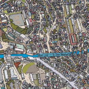 Map of Yokohama Japan. 28" X 20" Transit Map - Etsy