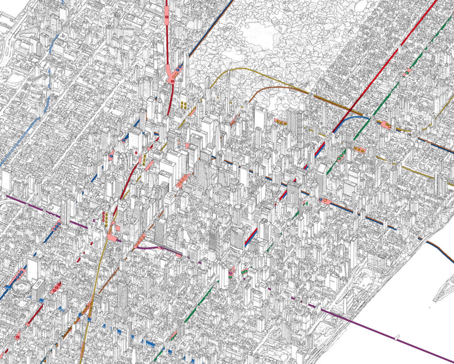 Map of NYC Midtown Manhattan Subway New York City READ DESCRIPTION ...