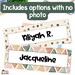Editable Boho Desk Name Plates: Photo Tags, Classroom Decor (PPT) - Etsy