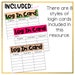 Editable Student Log in Cards Usernames and Passwords Classroom ...