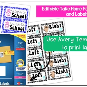 Retro Editable Take Home Folder Covers and Labels (PPT & PDF) - Etsy