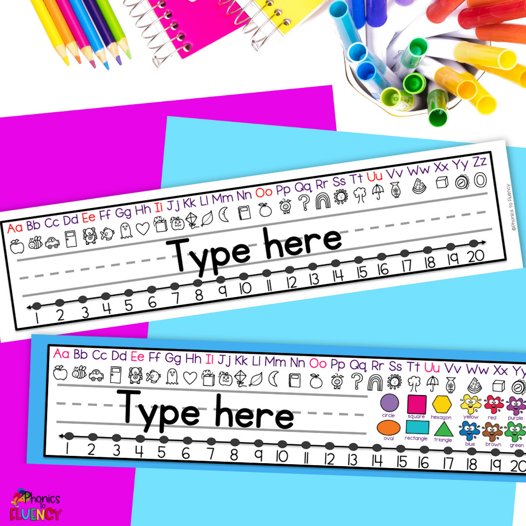 Editable Student Desk Name Plates: Alphabet, Numbers, Shapes (PDF) - Etsy