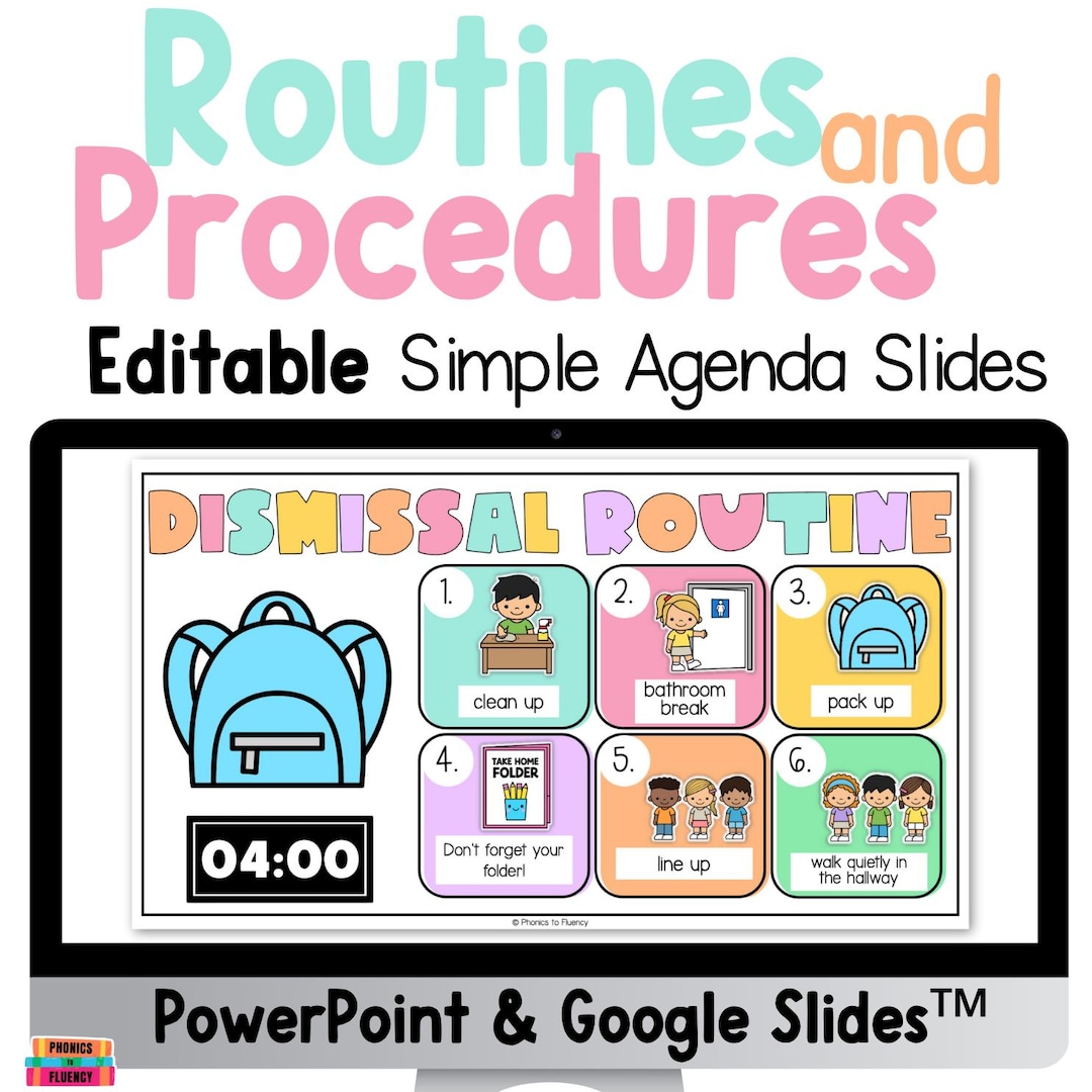 Kindergarten Morning Meeting Slides: Visual Schedule, Daily Agenda ...