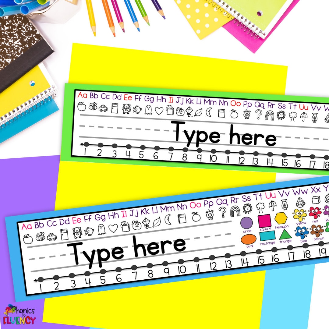 Editable Student Desk Name Plates: Alphabet, Numbers, Shapes (PDF) - Etsy