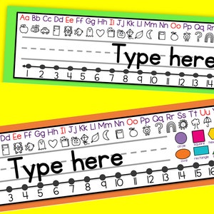 Editable Student Desk Name Plates: Alphabet, Numbers, Shapes (PDF) - Etsy