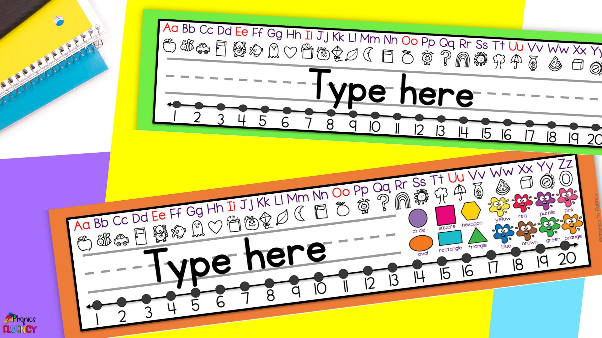 Editable Student Desk Name Plates: Alphabet, Numbers, Shapes (PDF) - Etsy