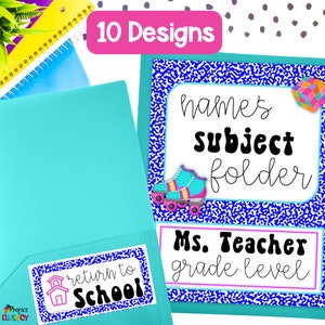 Editable Take Home Folder Covers and Take Home Folder Labels Retro ...