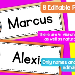 Editable Desk Name Plates: Classroom Decor (powerpoint) - Etsy