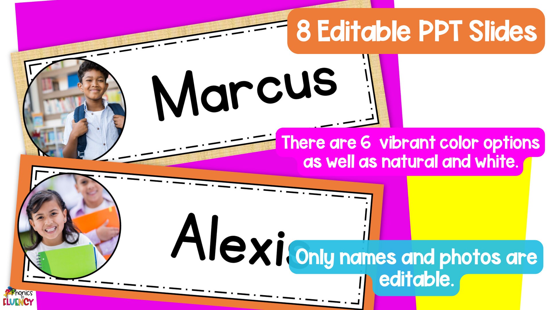 Editable Desk Name Plates: Classroom Decor (powerpoint) - Etsy