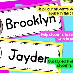 Editable Desk Name Plates: Classroom Decor (powerpoint) - Etsy