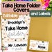 Editable Boho Take Home Folder Covers and Labels (PPT & PDF) - Etsy