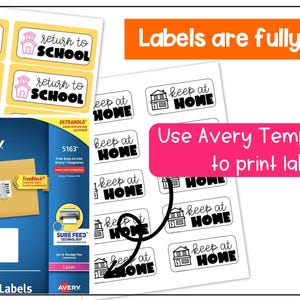 Editable Homework Folder Covers Labels Editable Take Home Folder Labels ...