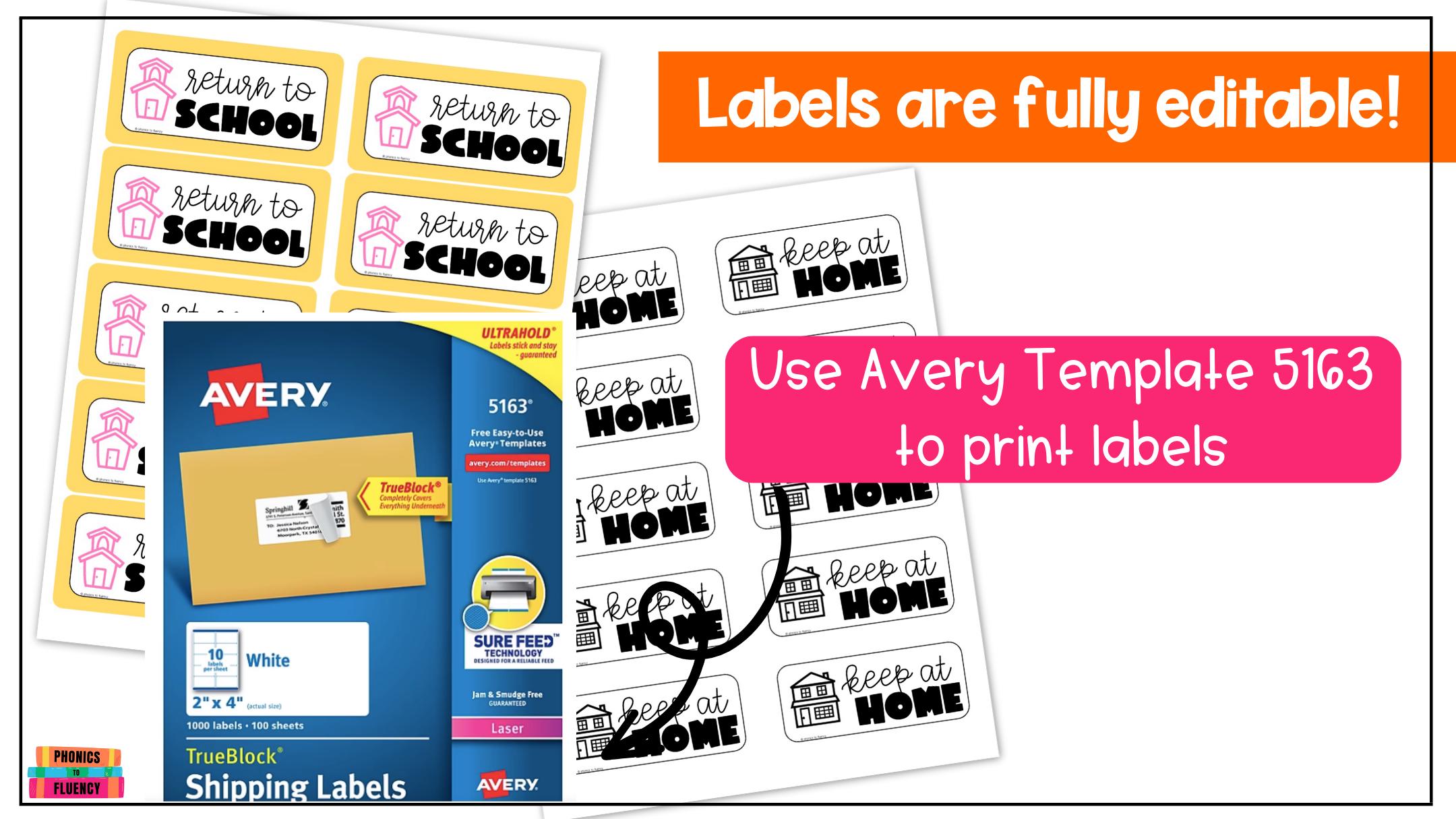 Editable Homework Folder Covers Labels Editable Take Home Folder Labels ...