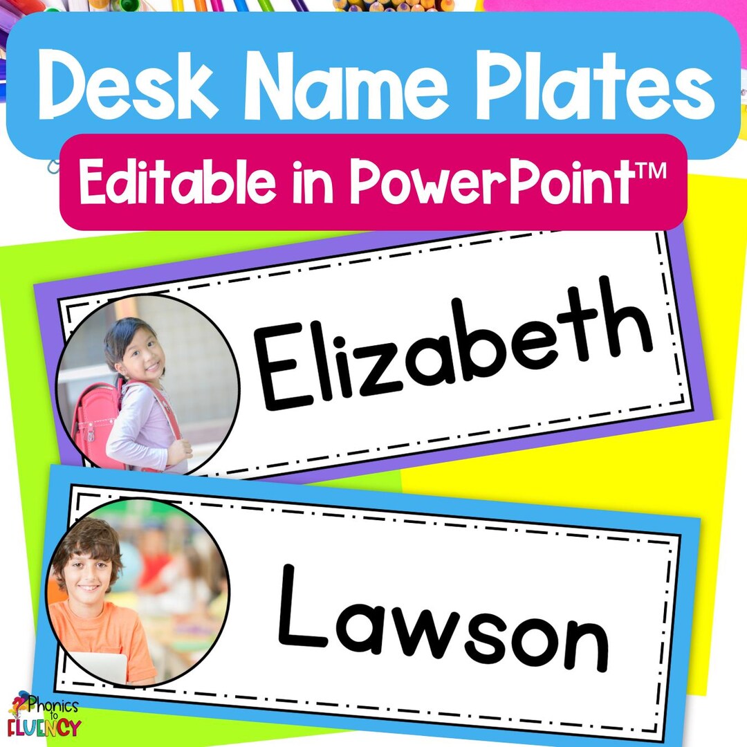 Editable Desk Name Plates: Classroom Decor (powerpoint) - Etsy