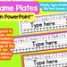 Editable Student Desk Name Plates: Alphabet, Numbers, Shapes (PDF) - Etsy