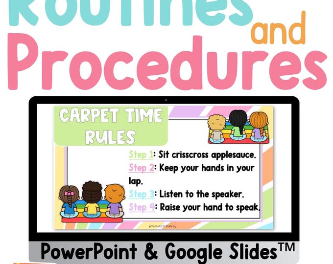 Editable Classroom Rules Slides: K-2 Behavior Management (google Slides ...