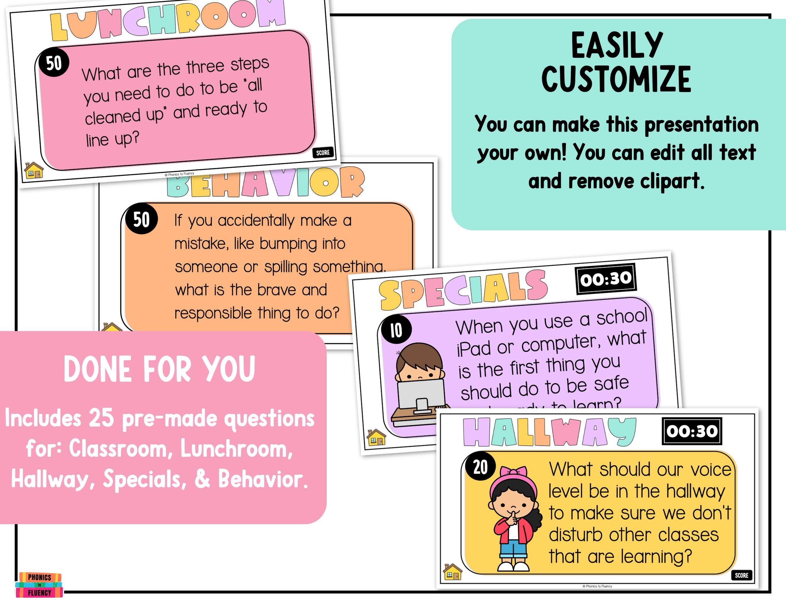 Kindergarten Classroom Game: Routines & Rules Powerpoint (editable ...