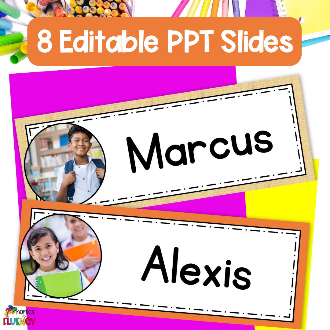 Editable Desk Name Plates: Classroom Decor (powerpoint) - Etsy