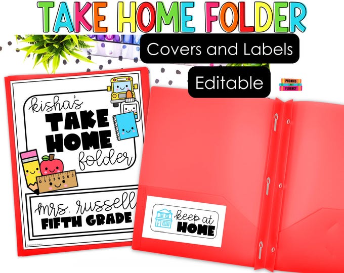 School Folder Covers / Teacher Templates / Teacher Printable / Student ...