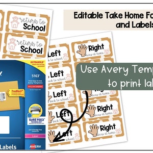 Editable Boho Take Home Folder Covers and Labels (PPT & PDF) - Etsy