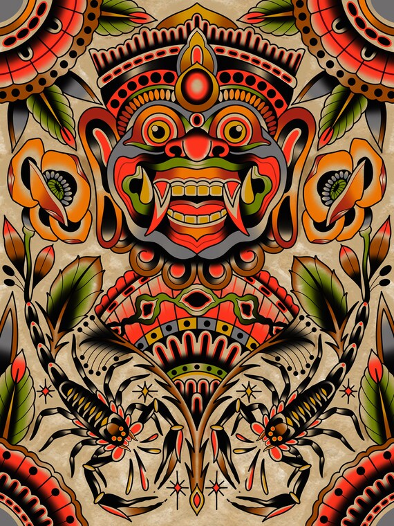 Barong Mask Tattoos